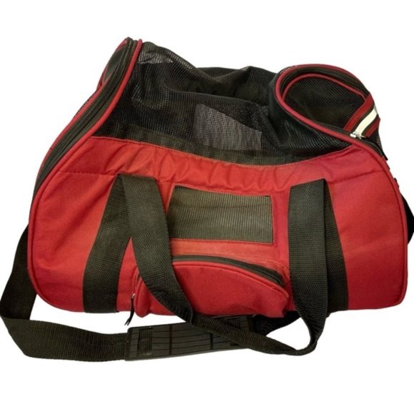 Dog | Sun Shack Red Medium Sized Soft Side Dogpetcat Carrier Preloved ...